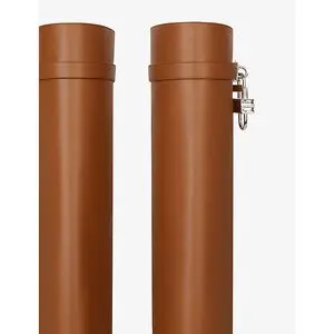 Givenchy Shark Lock Leather Heeled Boots - Mid Brown