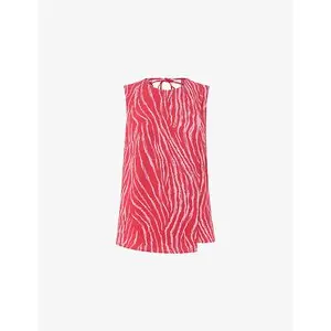 Whistles Zebra-print Layered Woven Tank - Multi-coloured