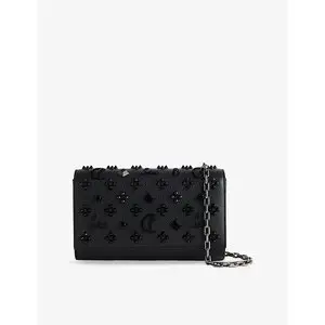 CHRISTIAN LOUBOUTIN Paloma Loubinthesky Leather Clutch - Black