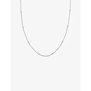 Monica Vinader Beaded Rope Chain Necklace - Silver