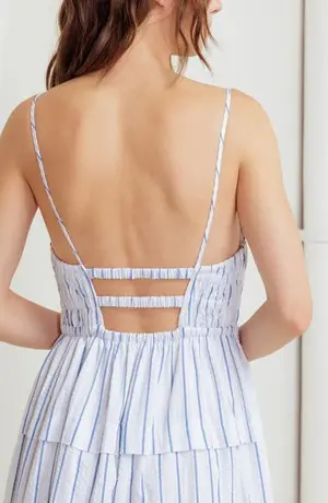 FREEMARKET Cutout Tiered Sleeveless Maxi Dress