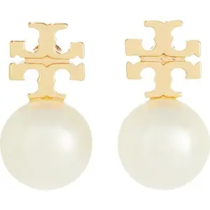 Tory Burch Faux Pearl Stud Earrings Tory Gold/pearl