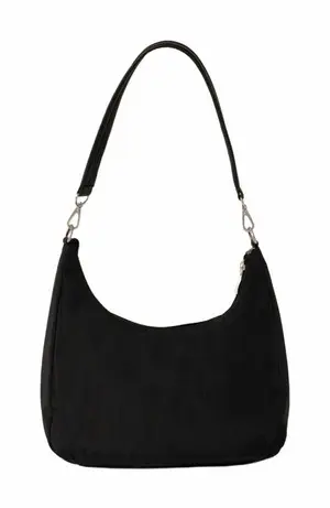 BAGGALLINI Coastal Flip Lock Half Moon Bag - Black