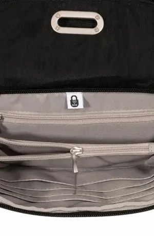 BAGGALLINI Coastal Flip Lock Half Moon Bag - Black