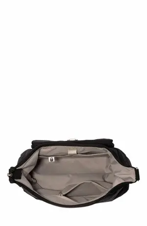 BAGGALLINI Coastal Flip Lock Half Moon Bag - Black