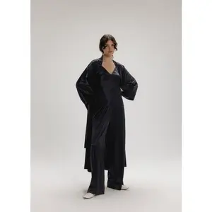 ALAS Silk Kimono Robe Black