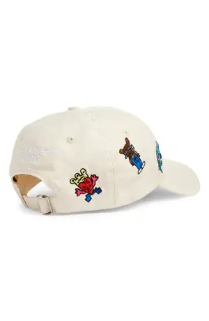 VIC GARCIA WORLD Embroidered Baseball Cap - Cream