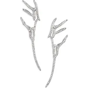 Collina Strada Wing Stud Earrings - Crystal Clear
