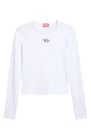 DIESEL® Metallic Oval D Cutout T-shirt - White