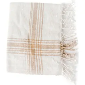 CREATIVE WOMEN Cabin Hatch Cotton Bath Towel Beige