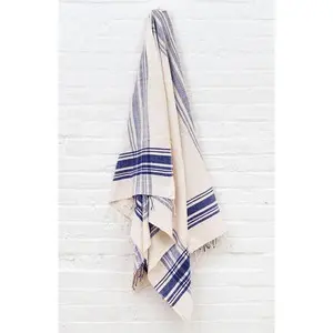 CREATIVE WOMEN Cabin Hatch Cotton Bath Towel - Navy