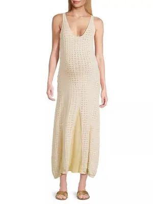 EMILIA GEORGE Naomi Pointelle Maxi Dress
