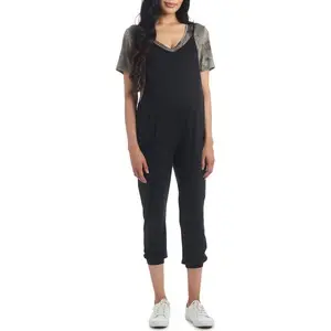 EVERLY GREY Maternity/nursing Knit Romper - Black