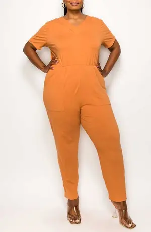 L I V D Gineva Pocket V-neck Jumpsuit