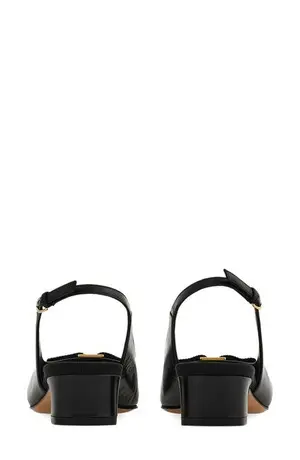 FERRAGAMO Rivada Bow Slingback Pumps - Nero