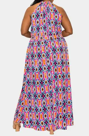 L I V D Halter Stretch Maxi Dress