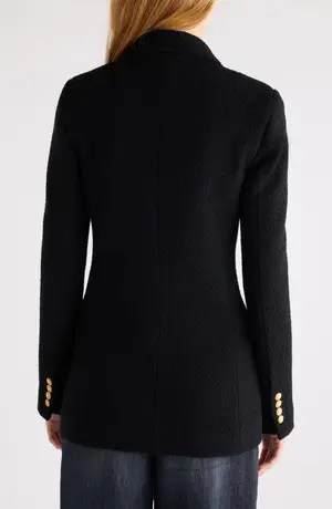 Chloé Wool Blend Bouclé Pea Coat