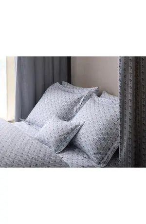 MATOUK Cabanon Stripe 500 Thread Count Cotton Percale Flat Sheet