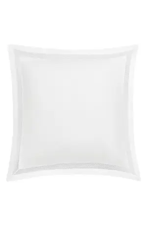 MATOUK Lace Piqué Cotton Sham - Cecily White
