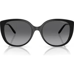 VOGUE 55mm Polarized Butterfly Sunglasses - Black