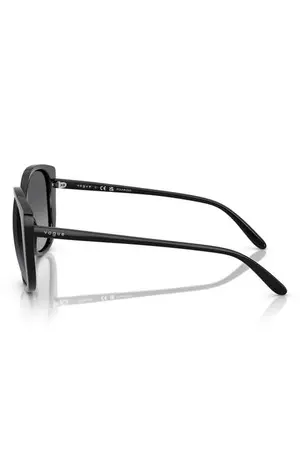 VOGUE 55mm Polarized Butterfly Sunglasses - Black