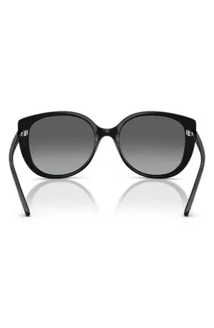 VOGUE 55mm Polarized Butterfly Sunglasses - Black