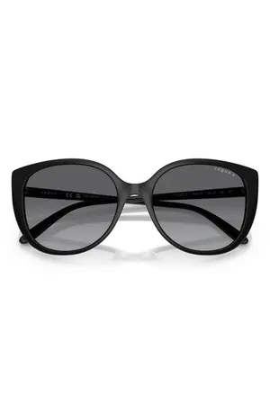 VOGUE 55mm Polarized Butterfly Sunglasses - Black