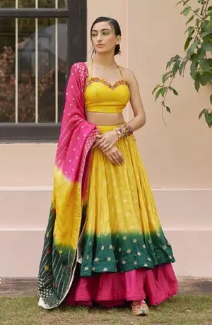 RAAS Layered Lehenga Choli Set