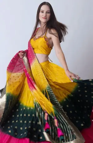 RAAS Layered Lehenga Choli Set