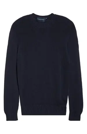 Thom Sweeney Bourette Silk Crewneck Sweater - Navy
