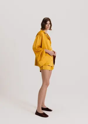 ALAS Silk Mini Shorts - Gold