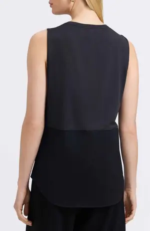 Foxcroft Jessie Layer Sleeveless Top - Black