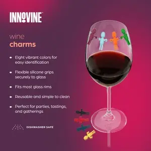 INNOVINE Wine Charms Set Of 8