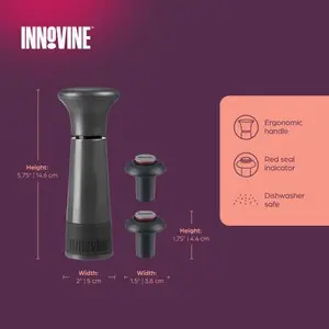 INNOVINE Vacuum Pump Wine Saver - Graphite