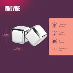 INNOVINE Stainless Steel Ice Cubes Set Of 2