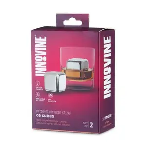 INNOVINE Stainless Steel Ice Cubes Set Of 2