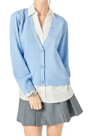English Factory Mixed Media Button-up Shirt