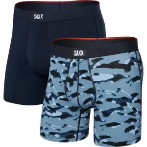 SAXX Assorted 2-pack Vibe Xtra Soft Comfort Boxer Briefs Pond Camo/ Navy