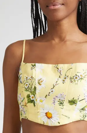 Camilla Daisy Chain Linen Crop Top