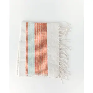 CREATIVE WOMEN Camden Cotton Hand Towel Tangerine/azure