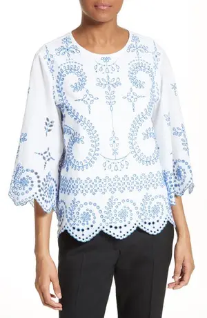Tory Burch Mariana Broderie Anglaise Top