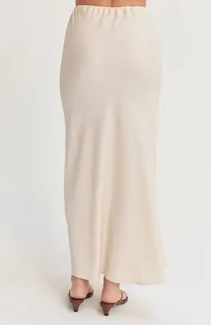 CRESCENT Bias Lyocell Maxi Skirt