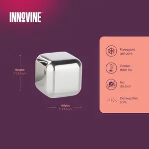 INNOVINE Set Of Four Stainless Steel Ice Cubes