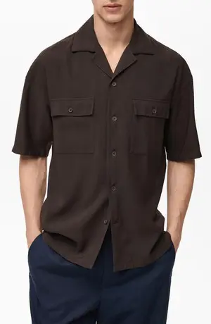 Mango Relaxed Fit Camp Shirt