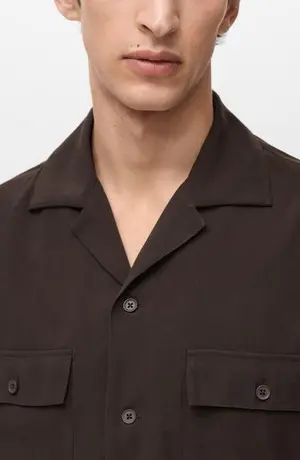 Mango Relaxed Fit Camp Shirt