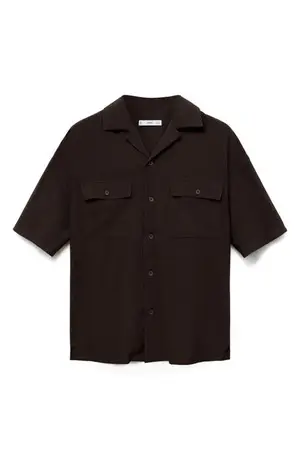 Mango Relaxed Fit Camp Shirt