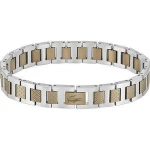 Lacoste Metropole Link Bracelet - Silver/khaki