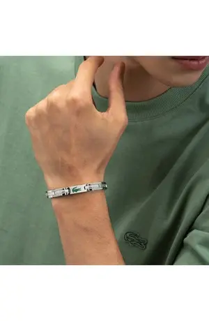Lacoste Stencil Link Bracelet - Silver