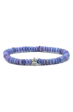 Anzie Bohème Lavender Opal Beaded Stretch Bracelet - Purple