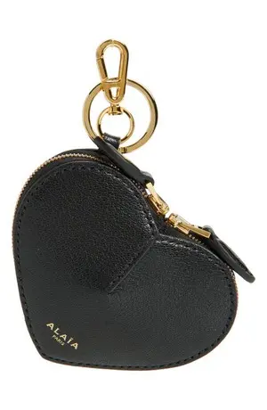 Alaïa Le Coeur Leather Coin Purse - Noir
